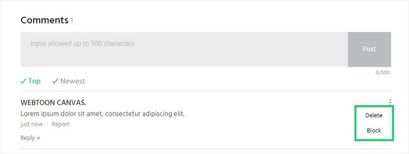 Comment Moderation System Updates – WEBTOON CANVAS
