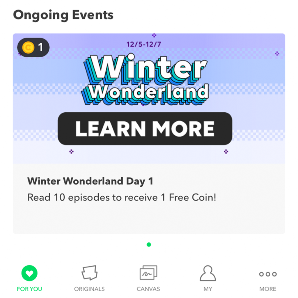 Events on the WEBTOON app – WEBTOON CANVAS